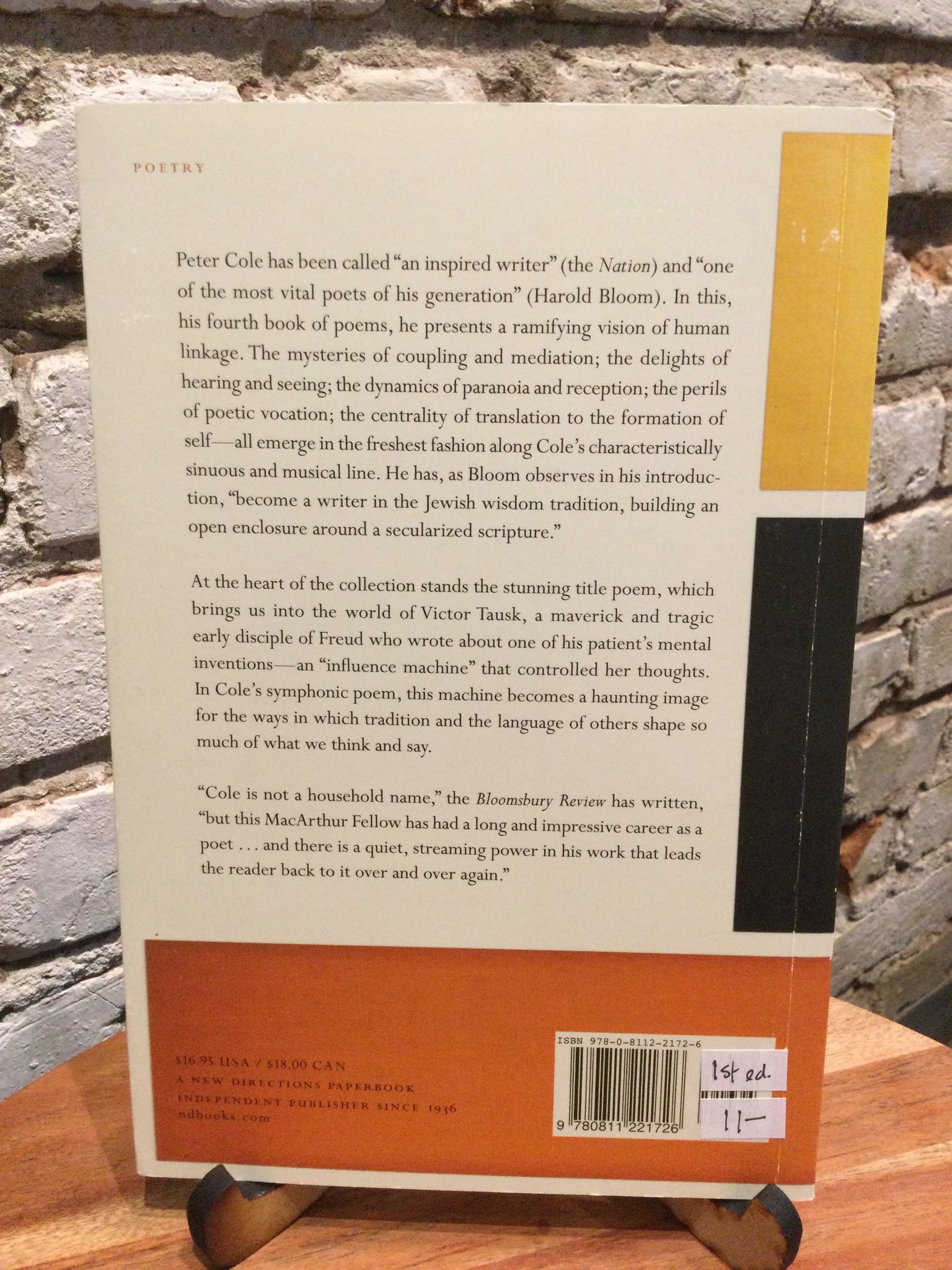 The Invention of Influence – Open Books: A Poem Emporium