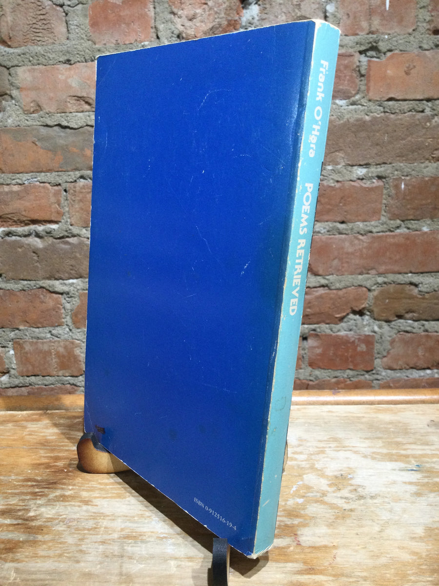 [Rare] O'Hara, Frank: Poems Retrieved [used paperback] – Open Books: A ...