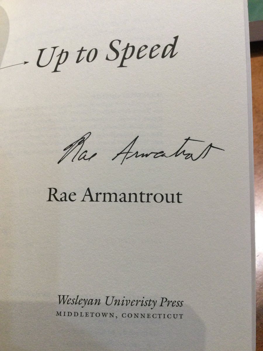 [Rare] Armantrout, Rae: Up to Speed [used paperback] – Open Books: A ...