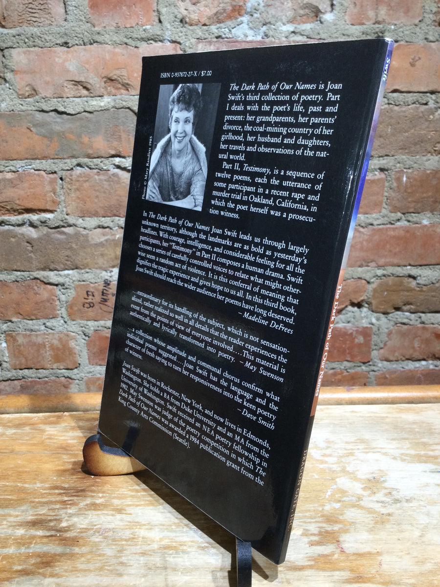 [Rare] Swift, Joan: The Dark Path of Our Names [used paperback] – Open ...