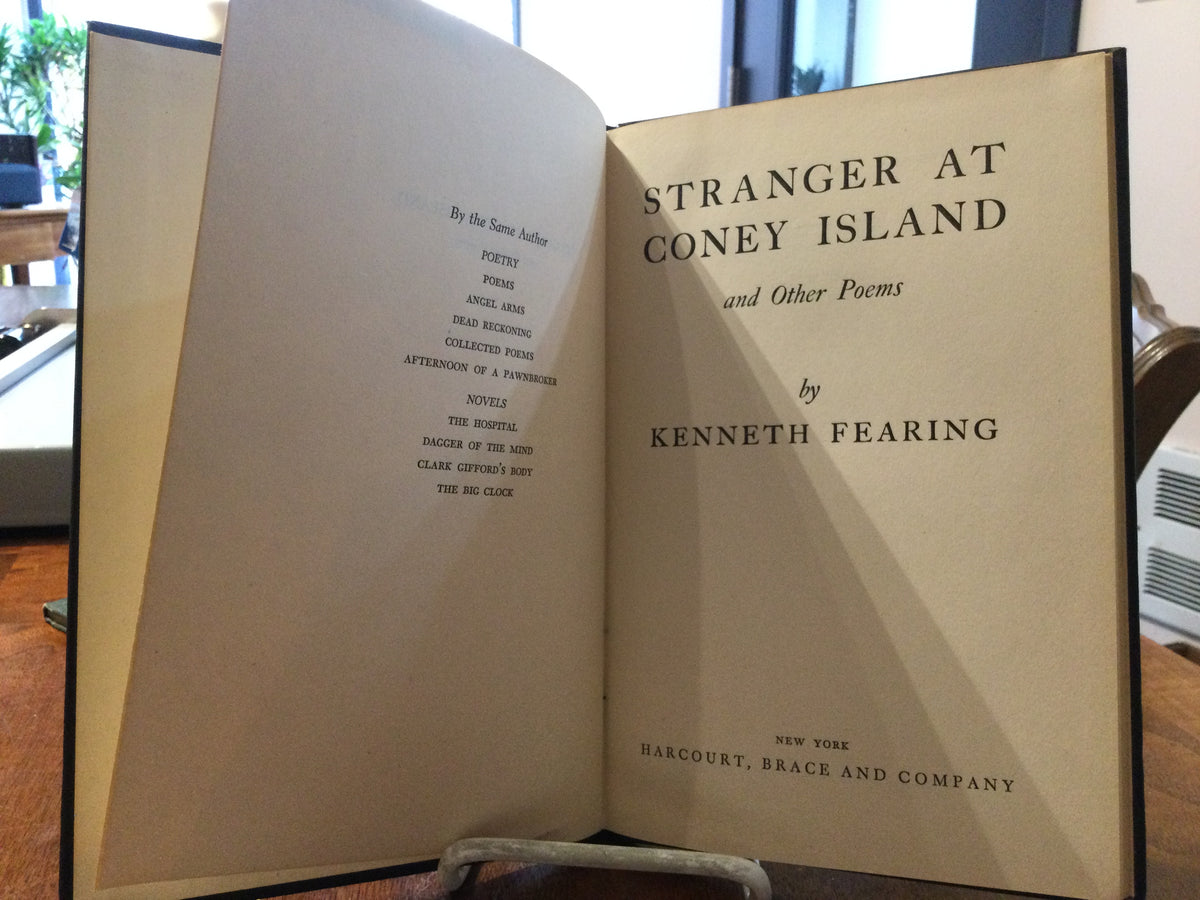 [Rare] Fearing, Kenneth: Stranger at Coney Island [used hardcover ...
